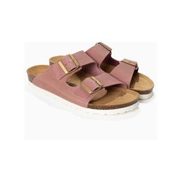 Sunbay Leder-Pantoletten "Trefle" in Rosa - 57% | Gr&ouml;&szlig;e 39 | Damen-pantoletten