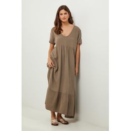 Lin Passion Leinen-Kleid in Hellbraun - 72% | Gr&ouml;&szlig;e 38/40 | Damen-kleider
