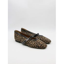 Bellucci Spangenballerinas in Camel/ Schwarz - 58% | Gr&ouml;&szlig;e 39 | Damen-ballerinas