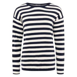 Zwillingsherz Pullover "Streifen" in Dunkelblau/ Creme - 64% | Gr&ouml;&szlig;e M | Damen-pullover-cardigans