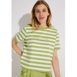 More & More More & More Shirt in Gr&uuml;n/ Wei&szlig; - 40% | Gr&ouml;&szlig;e 38 | Damen-tops