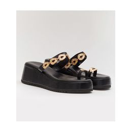 Bellucci Keilzehentrenner in Schwarz - 52% | Gr&ouml;&szlig;e 40 | Damen-sandalen