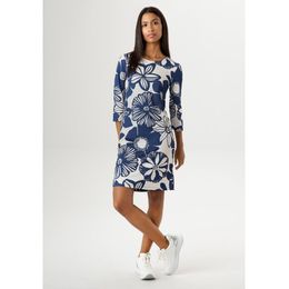 Aniston Kleid in Blau/ Wei&szlig; - 38% | Gr&ouml;&szlig;e 38 | Damen-kleider