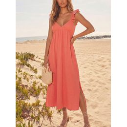 Milan Kiss Kleid in Lachs - 50% | Gr&ouml;&szlig;e M | Damen-kleider