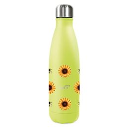 WD lifestyle Thermosflasche "Sunflower" in Gr&uuml;n/ Gelb - 500 ml - 65% | Damen-outdoor-ausruestung