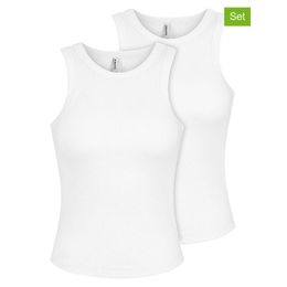 Sublevel 2er-Set: Tops in Wei&szlig; - 43% | Gr&ouml;&szlig;e L | Damen-tops