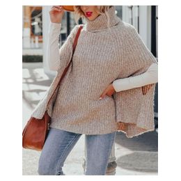 Milan Kiss Poncho in Beige - 70% | Gr&ouml;&szlig;e M | Damenjacken