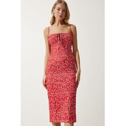Happiness Istanbul Kleid in Rot/ Wei&szlig; - 48% | Gr&ouml;&szlig;e 38 | Damen-kleider