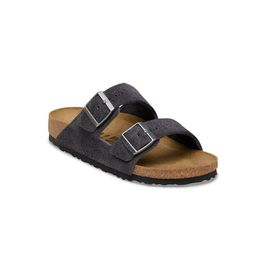 Birkenstock Leder-Pantoletten "Arizona" in Anthrazit - 12% | Gr&ouml;&szlig;e 39 | Damen-pantoletten