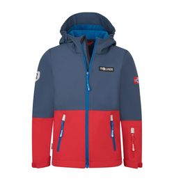 Trollkids Softshelljacke "Skjorta" in Blau/ Rot - 51% | Gr&ouml;&szlig;e 110 | Kinder-outdoor-jacken