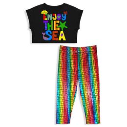 Denokids 2tlg. Outfit in Schwarz/ Bunt - 54% | Gr&ouml;&szlig;e 128 | Kinder-oberteile