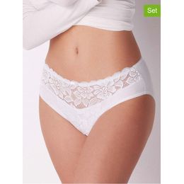COTONELLA 4er-Set: Slips in Wei&szlig; - 52% | Gr&ouml;&szlig;e L | Damen-unterteile