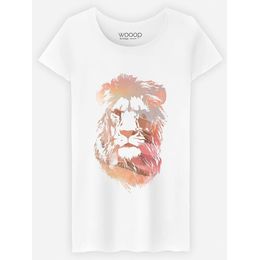 WOOOP Shirt "Desert Lion" in Wei&szlig; - 45% | Gr&ouml;&szlig;e S | Damen-tops