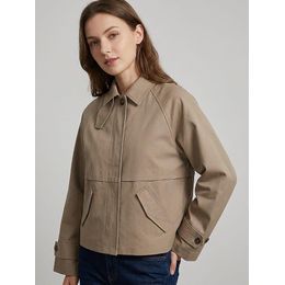 MOSS COPENHAGEN &Uuml;bergangsjacke "Svada" in Taupe - 52% | Gr&ouml;&szlig;e XS/S | Damenjacken