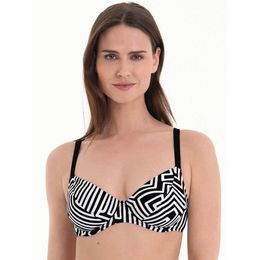 Anita Bikini-Oberteil in Schwarz/ Wei&szlig; - 77% | Gr&ouml;&szlig;e 36D-Cup | Damen-bademode