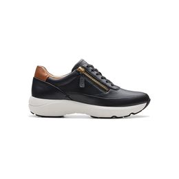Clarks Leder-Sneakers "Tivoli Zip" in Schwarz - 58% | Gr&ouml;&szlig;e 40 | Damen-sneakers