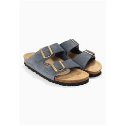 BACKSUN Leder-Pantoletten "Bali" in Grau - 45% | Gr&ouml;&szlig;e 41 | Damen-pantoletten