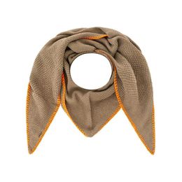 Zwillingsherz Dreieckstuch "Uni Fringe" in Taupe - (L)180 x (B)66 cm - 30% | Damen-schals-tuecher