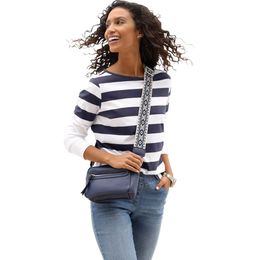Heine Longsleeve in Dunkelblau/ Creme - 53% | Gr&ouml;&szlig;e 44 | Damen-tops