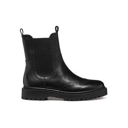 Geox Leder-Chelsea-Boots "Bleyze" in Schwarz - 56% | Gr&ouml;&szlig;e 37 | Stiefeletten