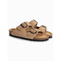 Sunbay Leder-Pantoletten "Trefle" in Beige - 48% | Gr&ouml;&szlig;e 39 | Damen-pantoletten