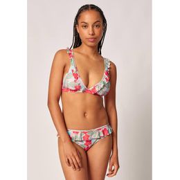 Skiny Bikini-Oberteil in Rot/ Gr&uuml;n/ Beige - 45% | Gr&ouml;&szlig;e 42 | Damen-bademode