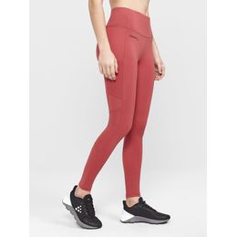 Craft Trainingsleggings "ADV Essence 2" in Rot - 61% | Gr&ouml;&szlig;e XS | Damen-sporthosen