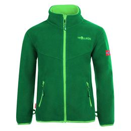 Trollkids Fleecejacke "Oppdal XT" in Gr&uuml;n - 42% | Gr&ouml;&szlig;e 98 | Kids-fleecejacken-fleecepullover