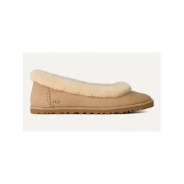 UGG Australia UGG Leder-Ballerinas "Zora" in Beige - 16% | Gr&ouml;&szlig;e 40 | Damen-ballerinas