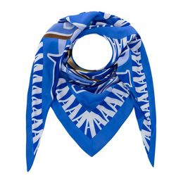 Zwillingsherz Dreieckstuch "Letters" in Blau - (L)138 x (B)68 cm - 20% | Damen-schals-tuecher