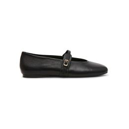 Steve Madden Leder-Spangenballerinas in Schwarz - 58% | Gr&ouml;&szlig;e 40 | Damen-ballerinas
