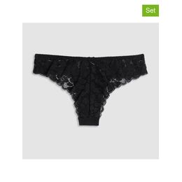 COTONELLA 4er-Set: Slips in Schwarz - 52% | Gr&ouml;&szlig;e L | Damen-unterteile