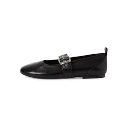 Tamaris Leder-Ballerinas in Schwarz - 48% | Gr&ouml;&szlig;e 41 | Damen-ballerinas