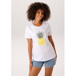 Aniston Shirt in Wei&szlig; - 53% | Gr&ouml;&szlig;e 36 | Damen-tops