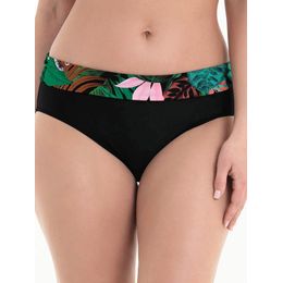 Anita Bikini-Hose in Schwarz/ Gr&uuml;n - 71% | Gr&ouml;&szlig;e 46 | Damen-bademode
