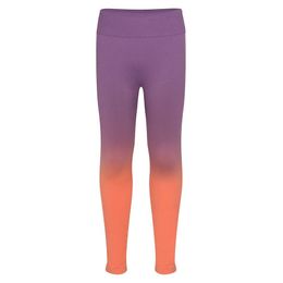 Trollkids Funktionsleggings "Senja" in Lila/ Orange - 46% | Gr&ouml;&szlig;e 104 | Kinder-outdoorhosen