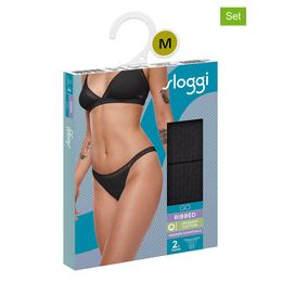 Sloggi 2er-Set: Slips "Go" in Schwarz - 45% | Gr&ouml;&szlig;e M | Damen-unterteile