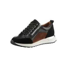 Heine Leder-Sneakers in Schwarz/ Braun - 75% | Gr&ouml;&szlig;e 40 | Damen-sneakers