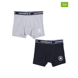 Converse 2er-Set: Boxershorts in Grau Schwarz - 27% | Gr&ouml;&szlig;e 140-152 | Kinder-waesche