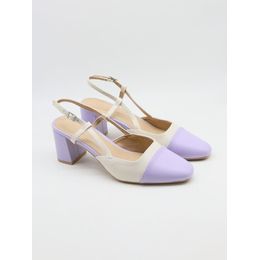 Bellucci Slingpumps in Creme/ Lila - 66% | Gr&ouml;&szlig;e 37 | Pumps