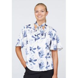 Sisters Point Bluse in Wei&szlig;/ Blau - 87% | Gr&ouml;&szlig;e S | Damen-blusen