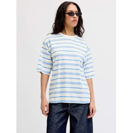 Jack & Jones JJXX Shirt in Wei&szlig;/ Hellblau - 16% | Gr&ouml;&szlig;e L | Damen-tops