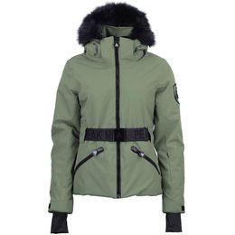 Peak Mountain Ski-/ Snowboardjacke "Alcone" in Khaki - 75% | Gr&ouml;&szlig;e L | Damen-outdoorjacken