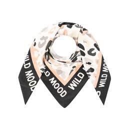 Zwillingsherz Dreieckstuch "Wild Mood" in Wei&szlig;/ Schwarz/ Beige - (L)138 x (B)68 cm - 16% | Damen-schals-tuecher