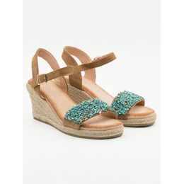 Bellucci Keilsandaletten in Hellbraun - 50% | Gr&ouml;&szlig;e 39 | Damen-sandalen