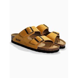 BACKSUN Pantoletten "Bali" in Gelb - 62% | Gr&ouml;&szlig;e 36 | Damen-pantoletten