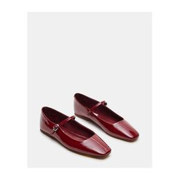 Steve Madden Leder-Spangenballerinas in Rot - 46% | Gr&ouml;&szlig;e 40 | Damen-ballerinas