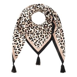 Zwillingsherz Dreieckstuch "Forever Leo" in Beige/ Hellbraun/ Schwarz - (L)200 x (B)90 cm - 24% | Damen-schals-tuecher