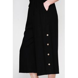 Le Jardin du Lin Leinen-Culotte in Schwarz - 65% | Gr&ouml;&szlig;e 38 | Damenhosen