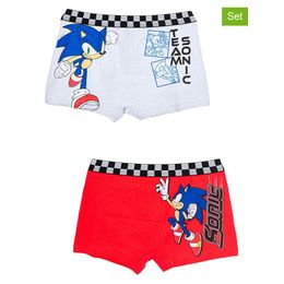 Sonic 2er-Set: Boxershorts "Sonic" in Wei&szlig;/ Rot - 33% | Gr&ouml;&szlig;e 134/140 | Kinder-waesche
